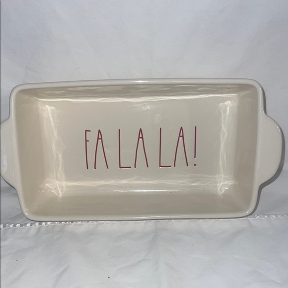 Rae Dunn | Kitchen | Rae Dunn Cream Tray With Red Fa La La | Poshmark